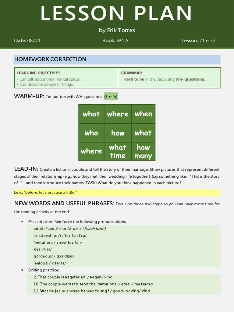 7- LESSON 71 E 72 | PDF | Question | Linguistic Morphology