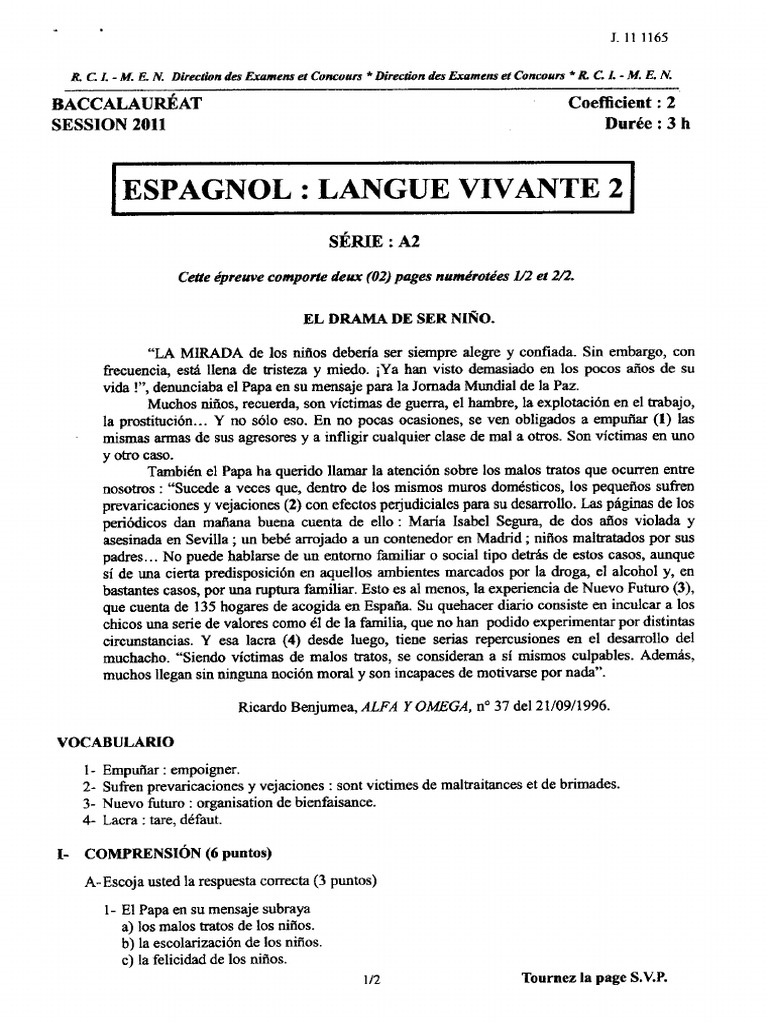 bac-a2-Esp-2011 | PDF