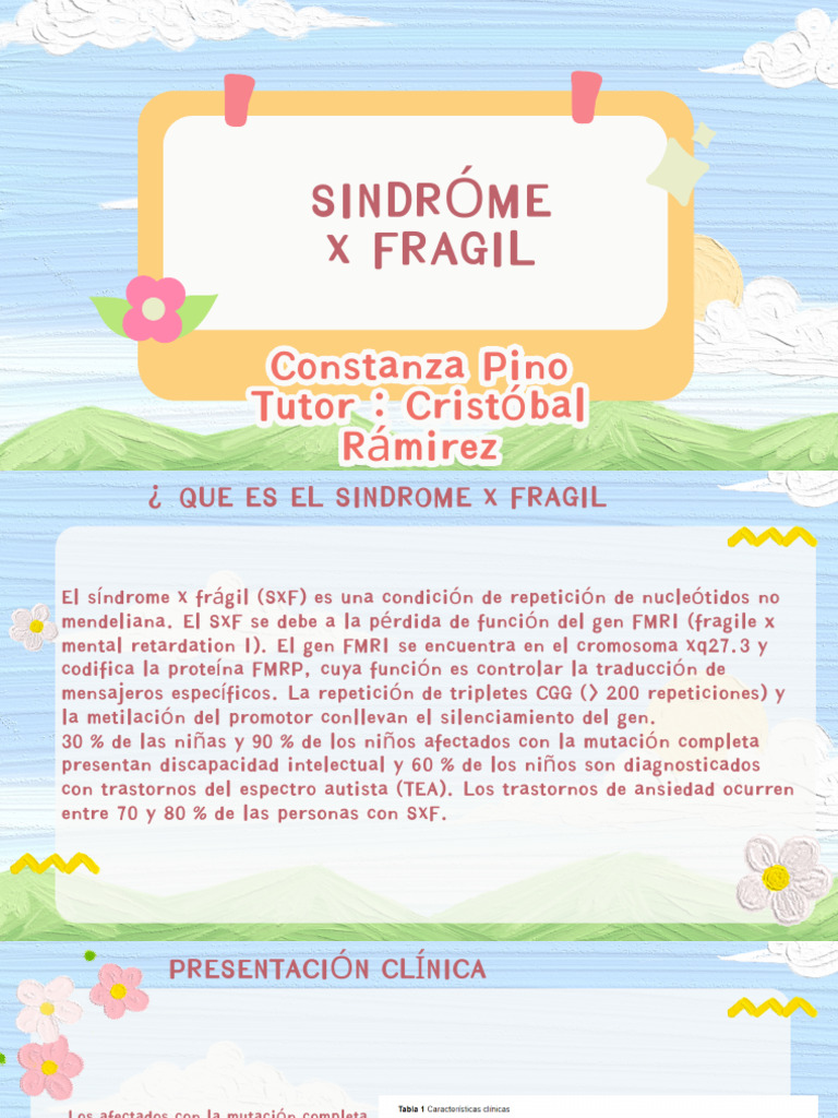 Síndrome X Frágil: Diagnóstico y Tratamiento | PDF | Autismo ...