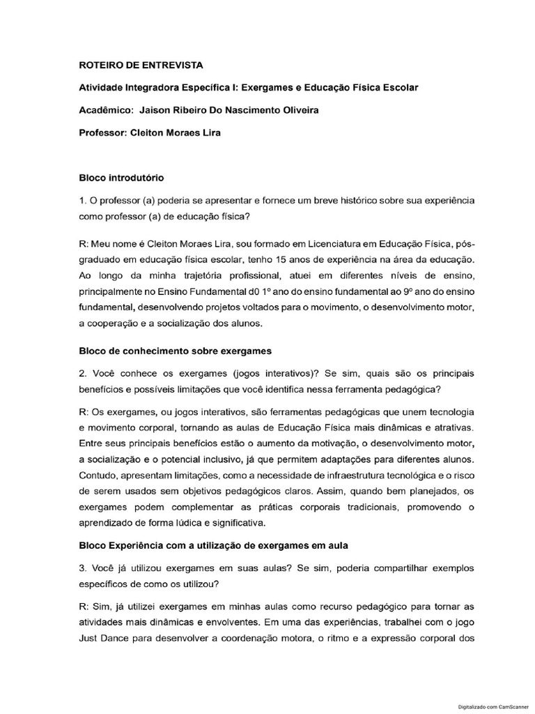 Jaison Exergames | PDF