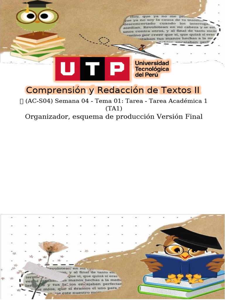 (AC-S04) Semana 04 - Tema 01 Tarea - Tarea Académica 1 (TA1) Correo Electronico | PDF ...