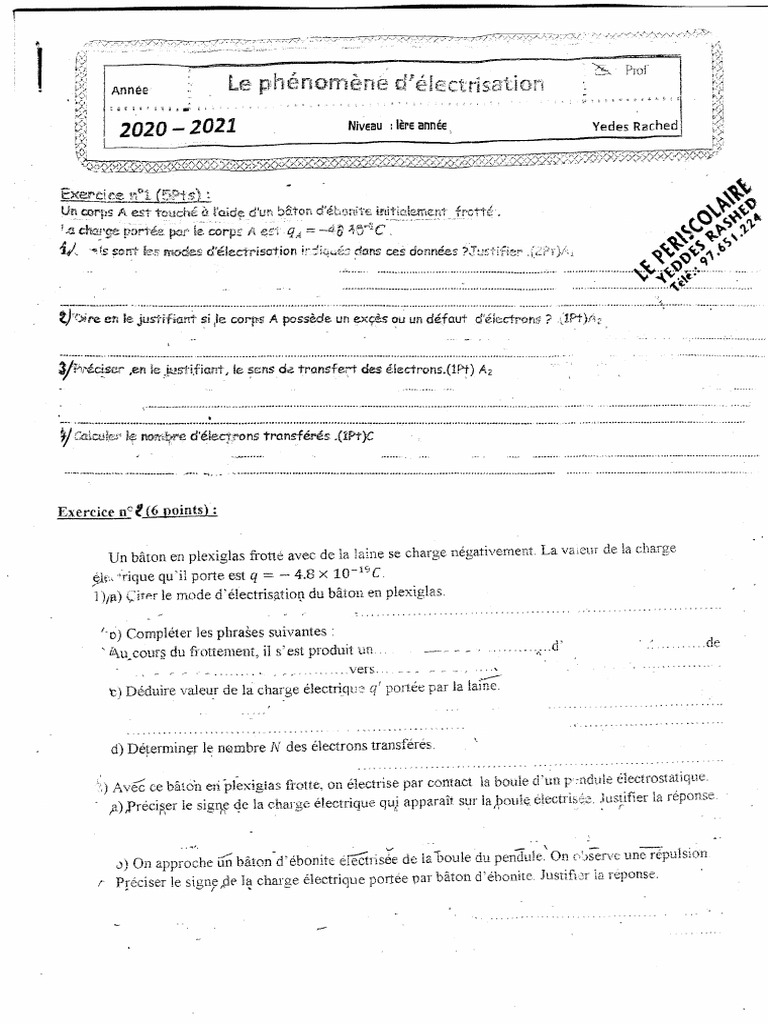 Électrisation 1 | PDF