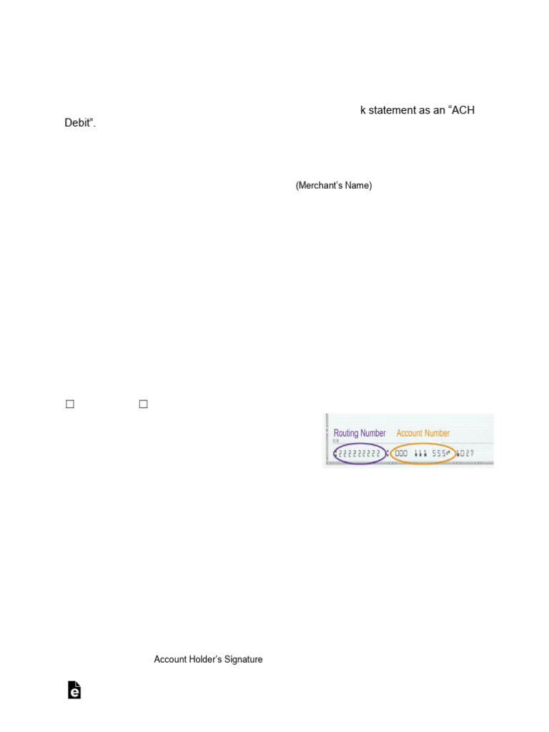 Recurring ACH Payment Authorization Form | PDF | Payments | Banks