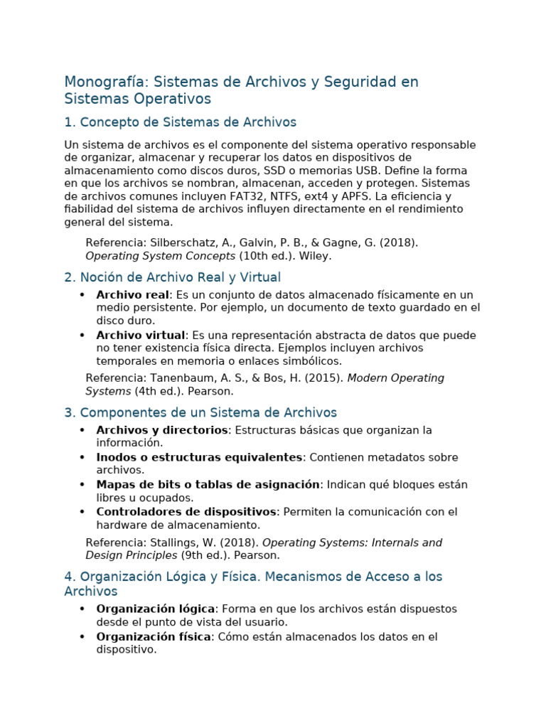 Monografia Sistemas Archivos | PDF | Archivo de computadora | Sistema ...