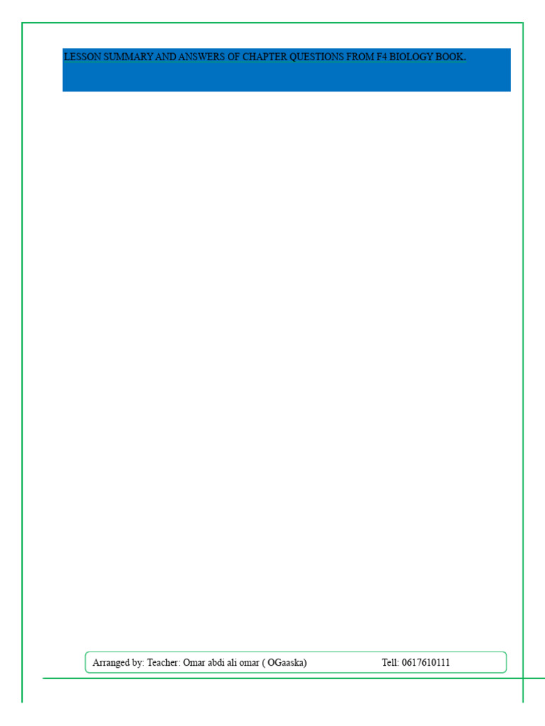 Biology f4 Note 7 Chapter | PDF | Adrenal Gland | Neuron