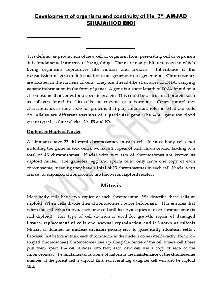 16 Development of Organisms and Continuity of Life | PDF | Menstrual ...