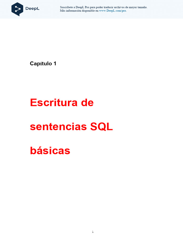 Escritura Basica SQL ESPAÑOL | PDF | SQL | Bases de datos
