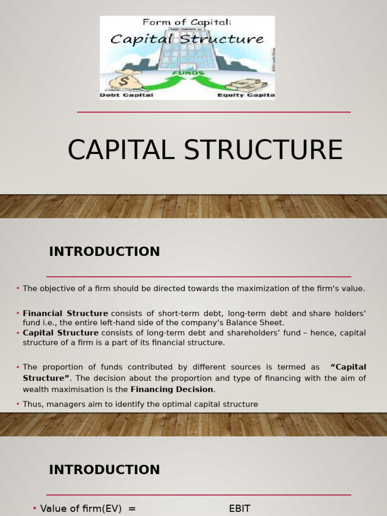CF-I Capital Structure PPT Final | PDF | Capital Structure | Debt