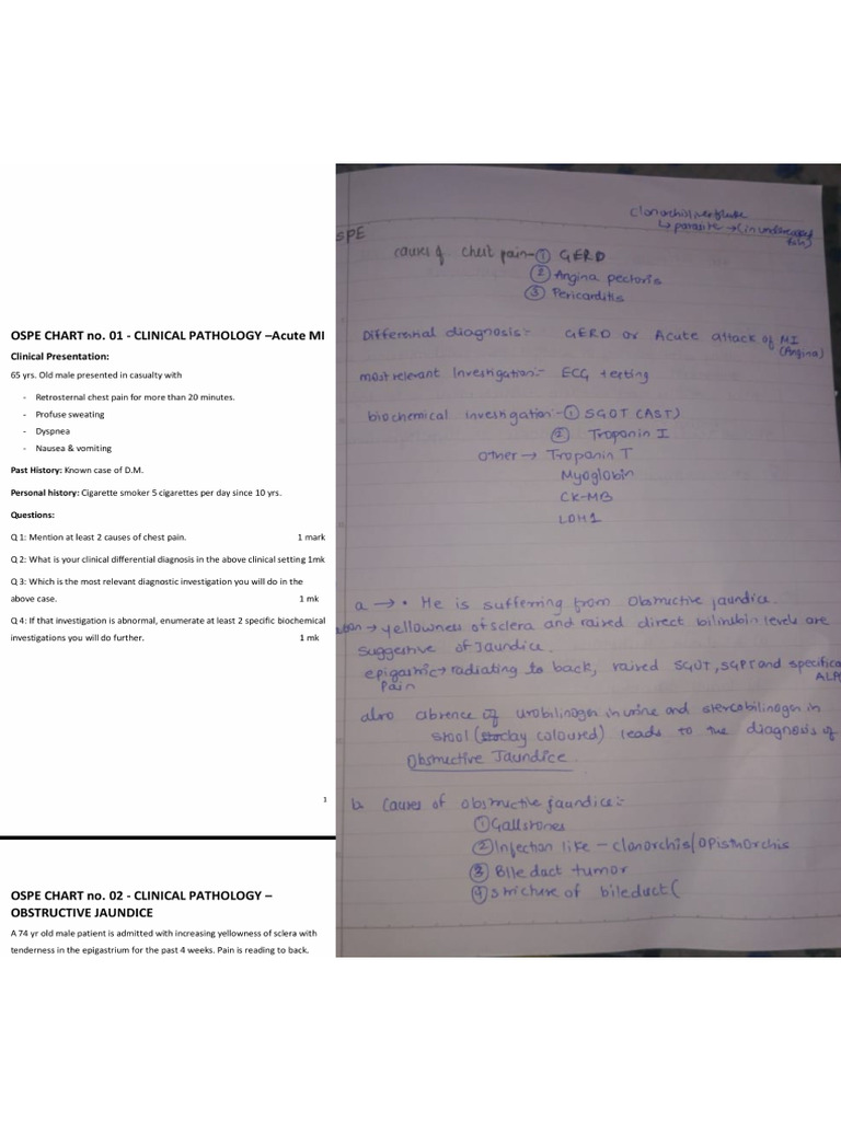 Ospe Chart Answers Main - 250818 - 123130 | PDF
