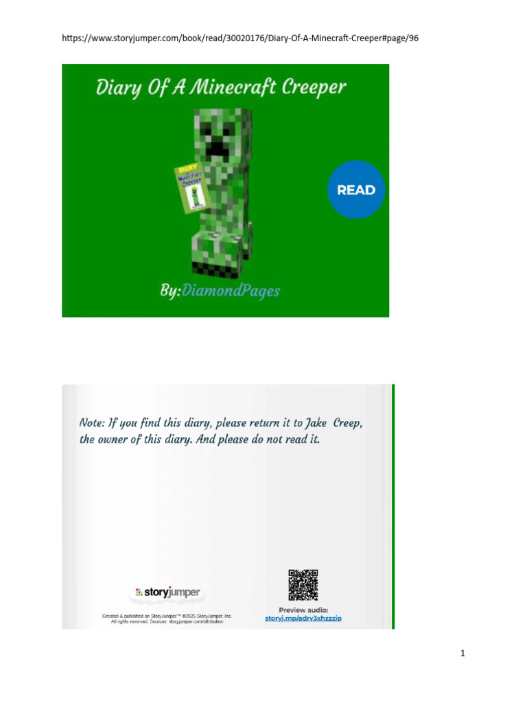 Minecraft Creeper's Diary Adventure | PDF | Minecraft