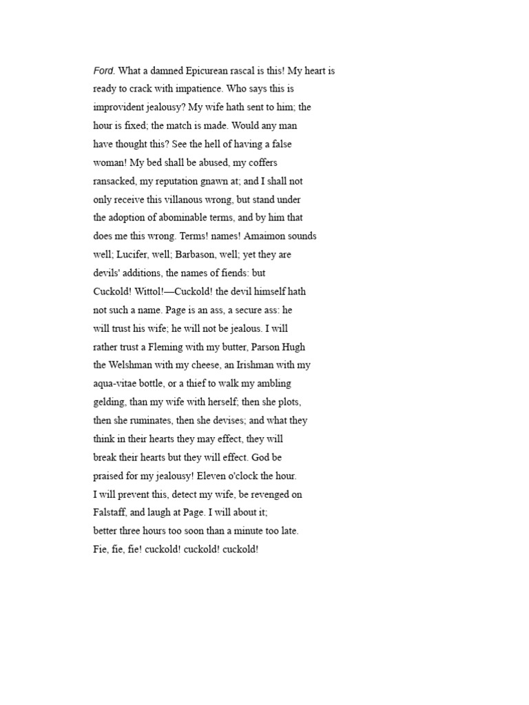 Ford Monologue | PDF