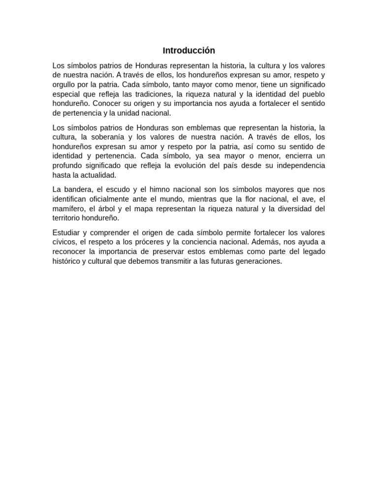 Símbolos Patrios de Honduras | PDF | Honduras | Venado de cola blanca