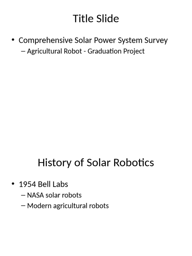 Extended Solar Power System Presentation | PDF