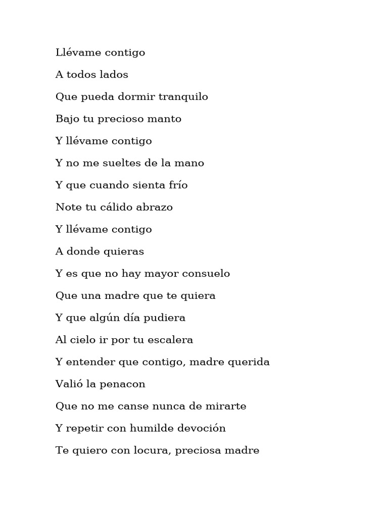 Llévame Contigo | PDF