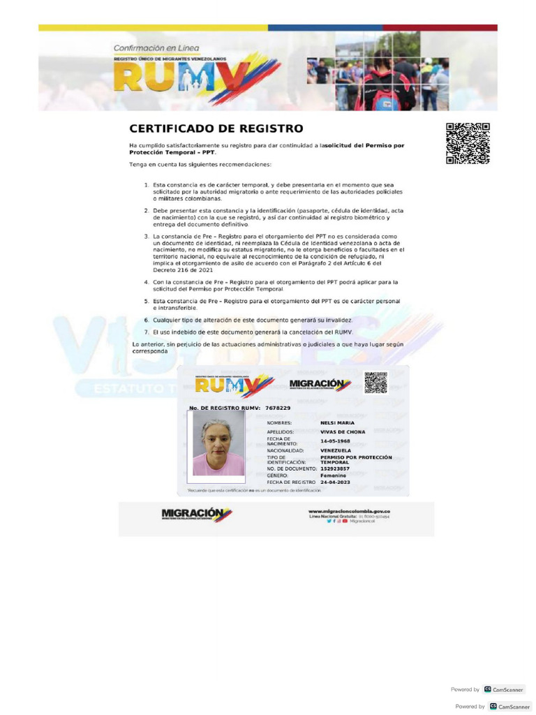 Certificado de Rumt | PDF