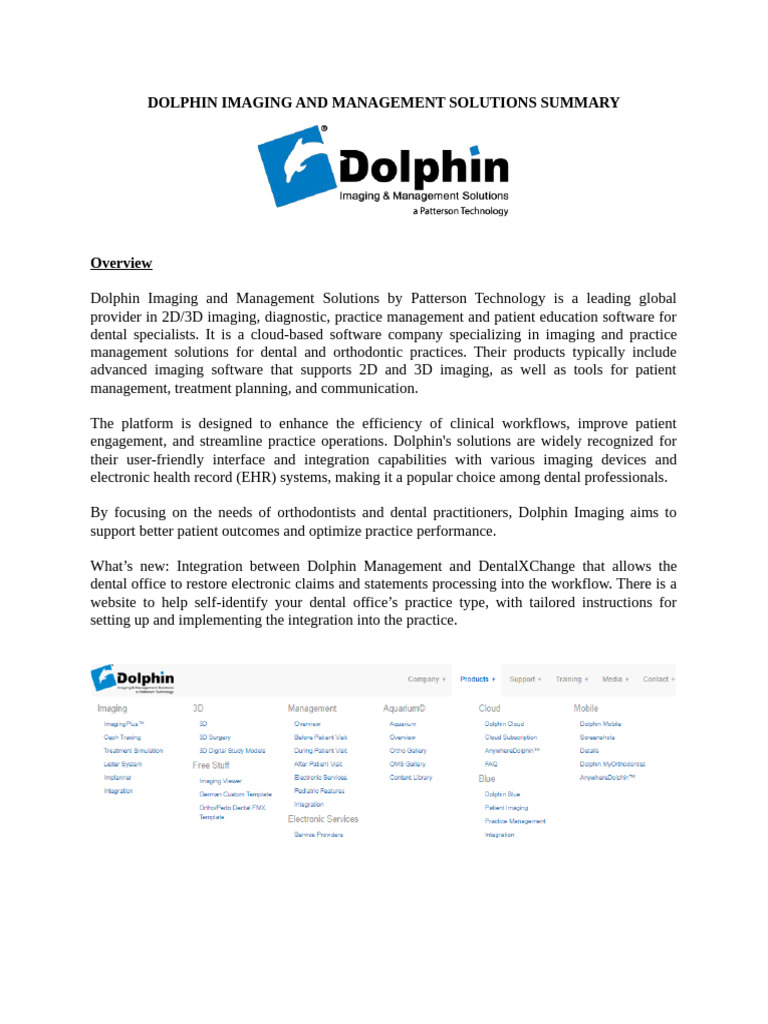 Dolphin Imaging User Guide Overview | PDF | Orthodontics | Electronic ...