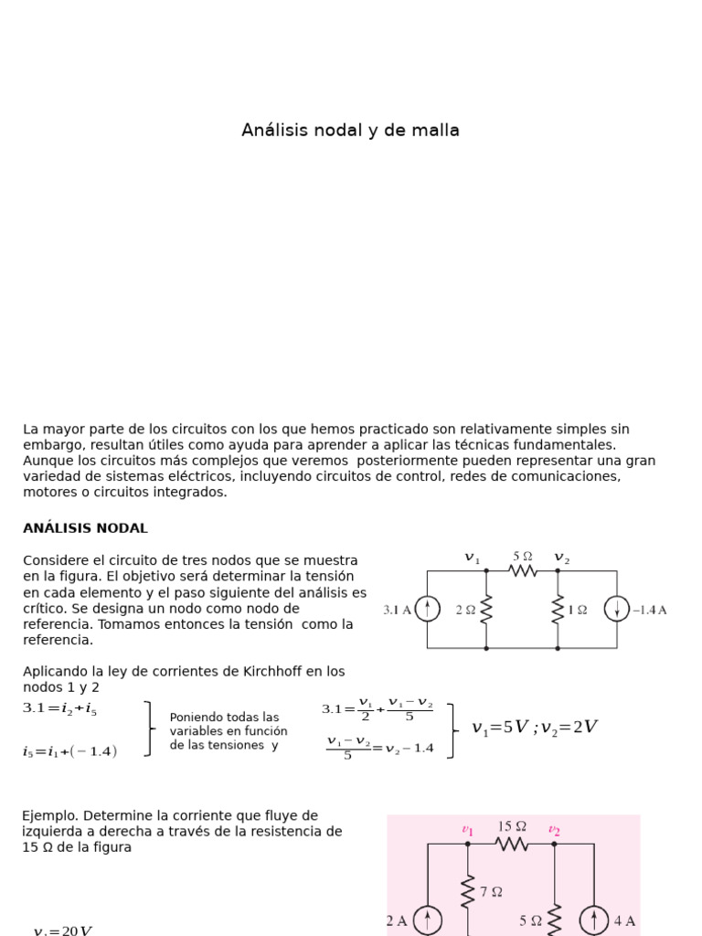 Analisis Nodal | PDF | Red eléctrica | Ingenieria Eléctrica