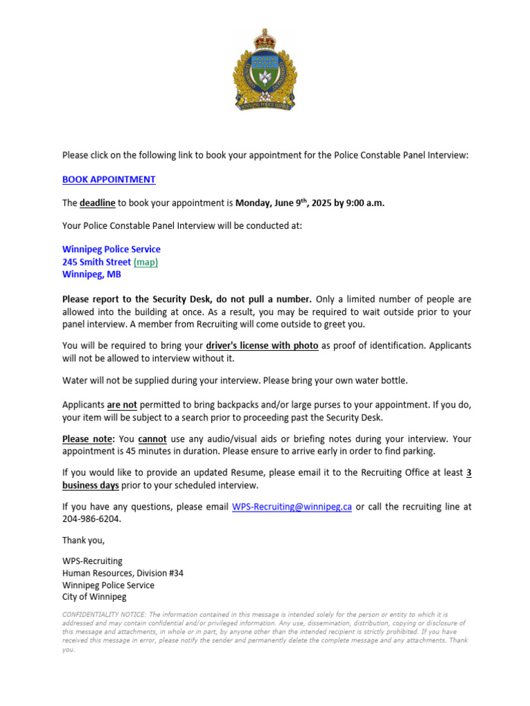 Police Constable - Panel Interview Information | PDF
