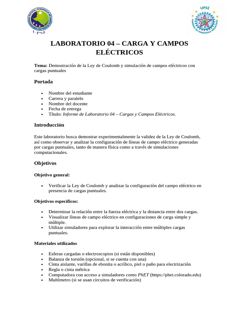 Ley de Coulomb y Campos Eléctricos | PDF | Campo eléctrico | Fuerza