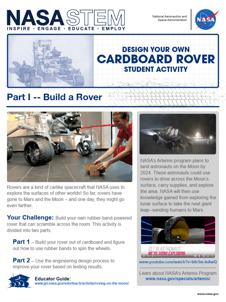 Build Your Own Cardboard Rover | PDF | Rover (Space Exploration) | Nasa
