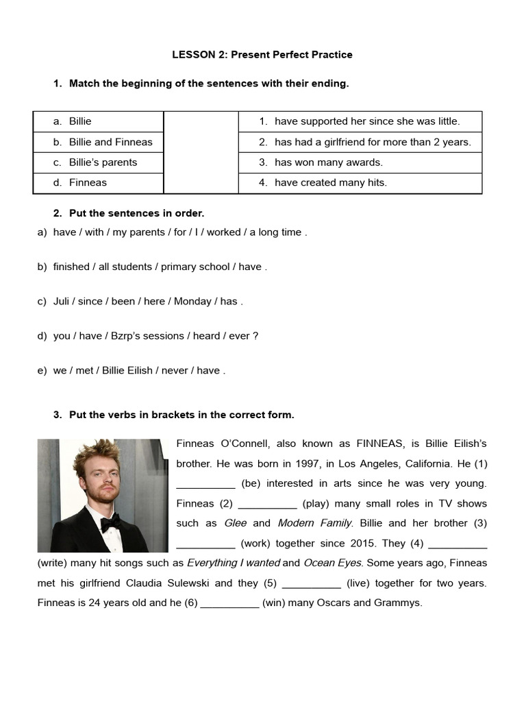 Present Perfect Practice Exercises | PDF