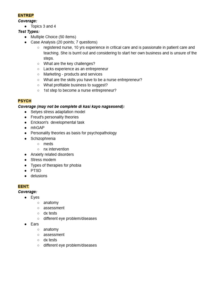 Pointers For Midterm Exam | PDF
