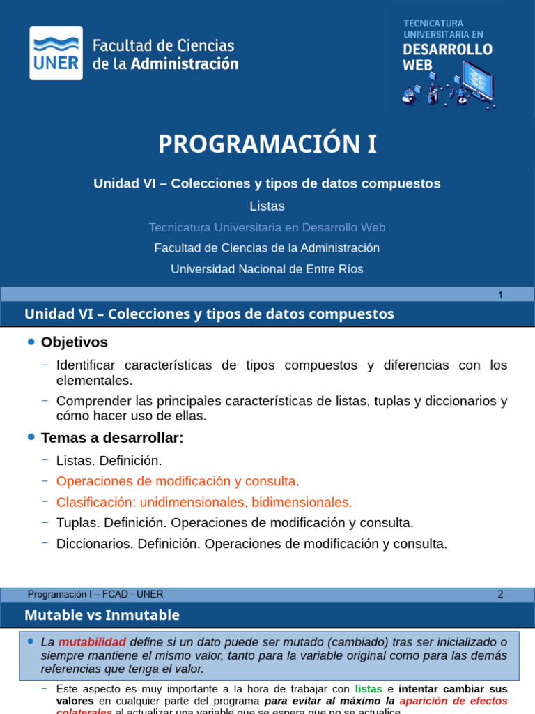 U6 Clase2 | PDF | Matriz (Matemáticas) | Programación de computadoras