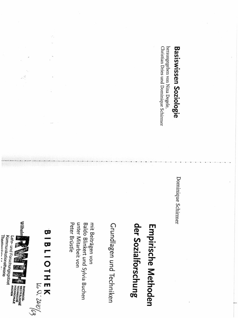 Schirmer (2009) - Empirische Methoden Der Sozialforschung_Grundlagentheorien | PDF