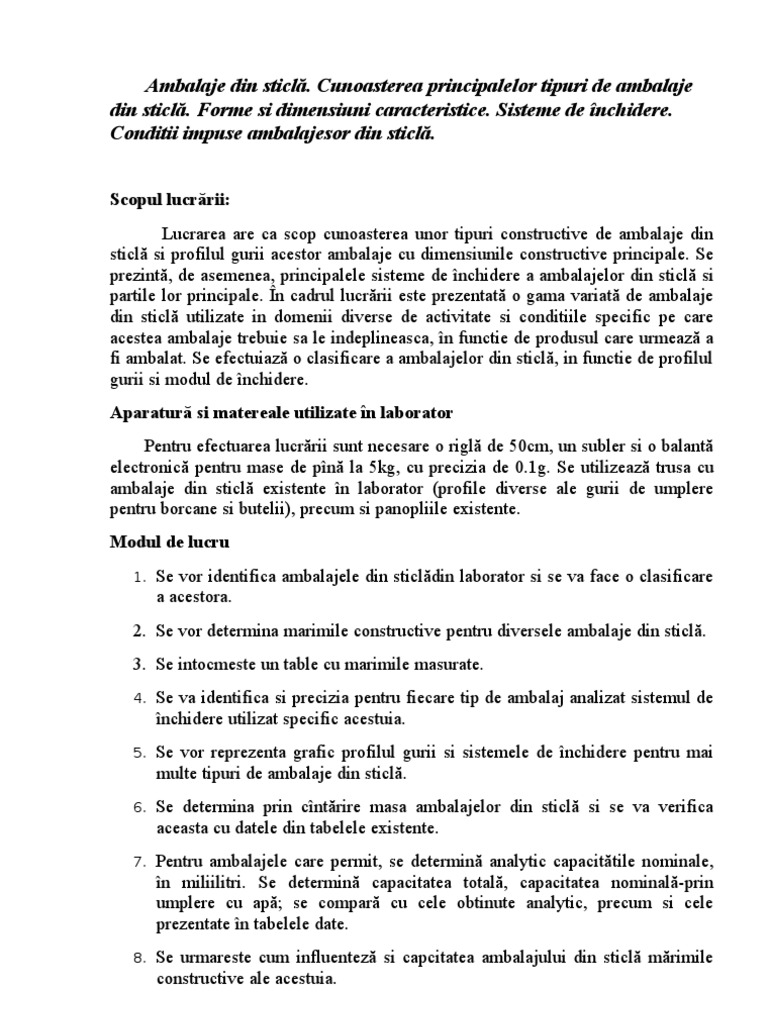 Ambalaje Din Sticla - Cunoasterea Principalelor Tipuri de Ambalaje Din ...