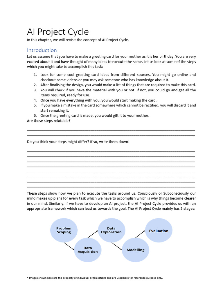 Understanding the AI Project Cycle | PDF | Machine Learning ...