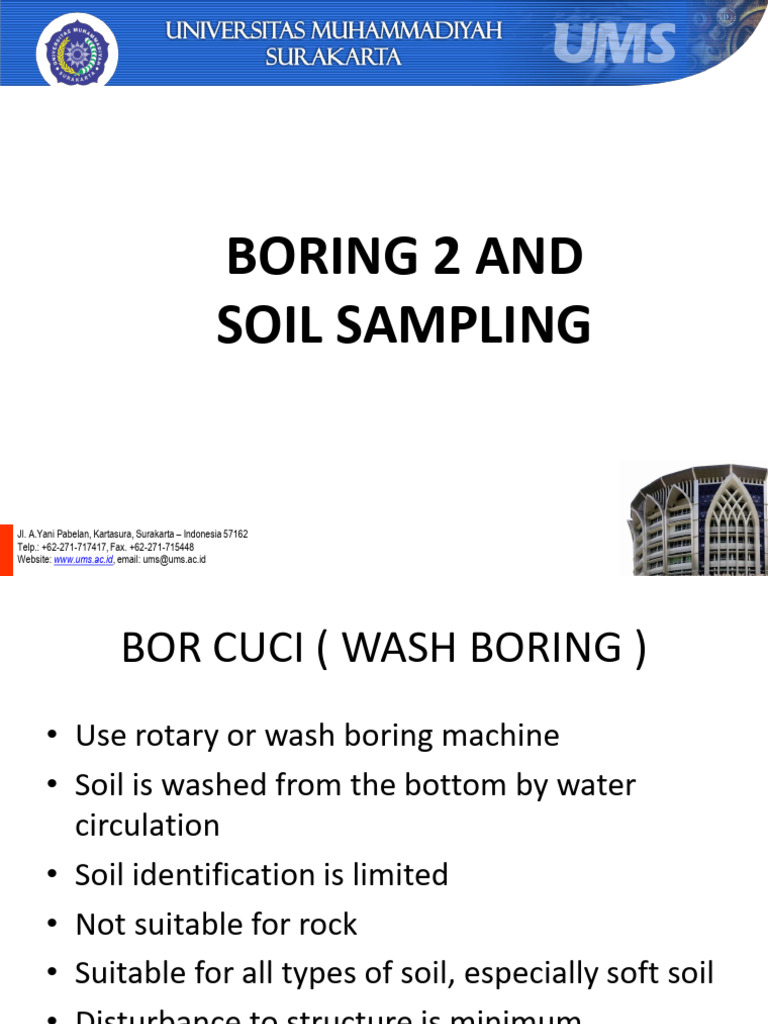Lecture 4_Wash Boring_Soil Sampling | PDF | Pipe (Fluid Conveyance ...