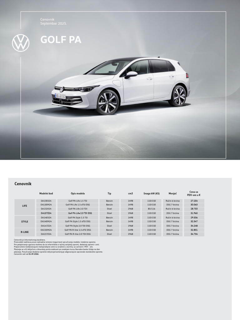 Golf Pa SRB | PDF