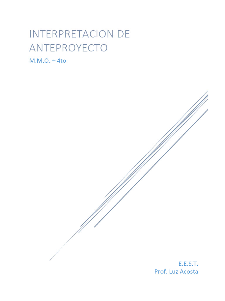 Cuadernillo Interpretacion de Anteproyecto - Acosta Luz | PDF | Zonificación | Ventana