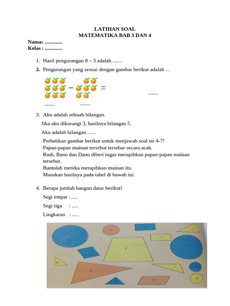 Latihan Soal Matematika[1] | PDF