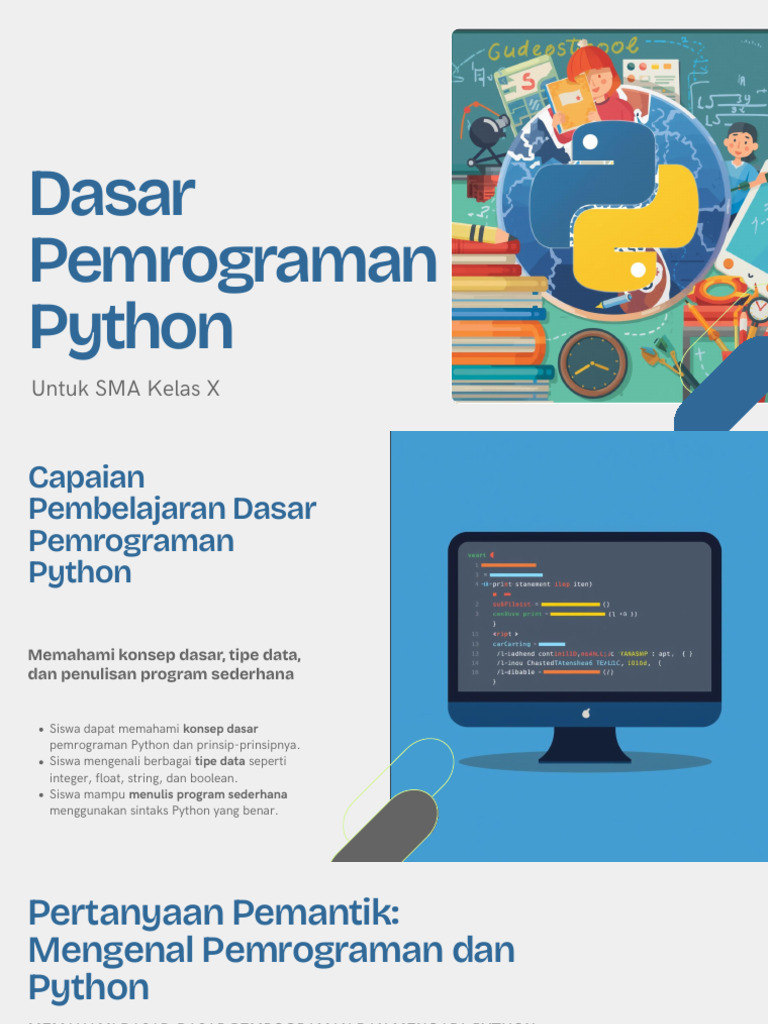 Dasar Pemrograman Python untuk SMA | PDF