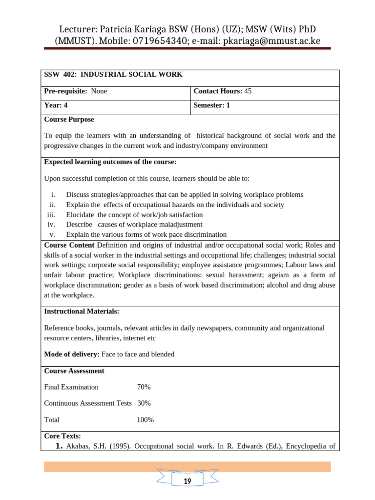 Industrial Social Work Notes | PDF | Sexual Harassment | Corporate ...