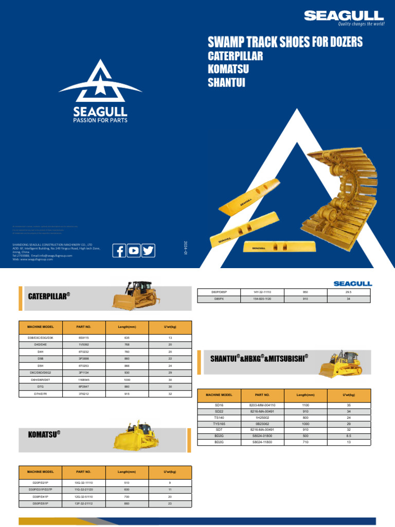 Swamp Track Shoes for Dozers Guide | PDF | Construction Equipment