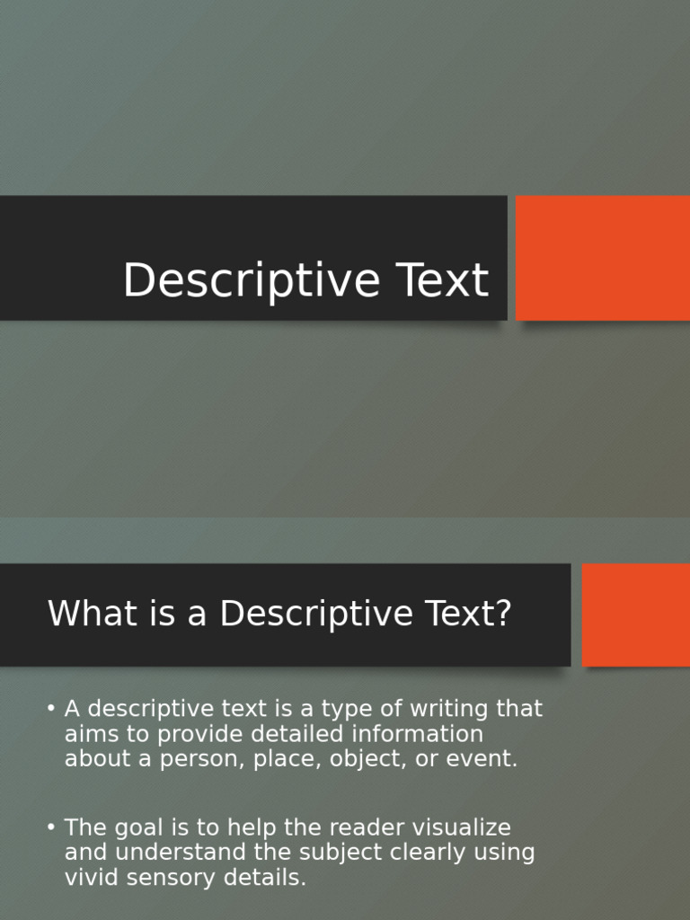Understanding Descriptive Texts | PDF