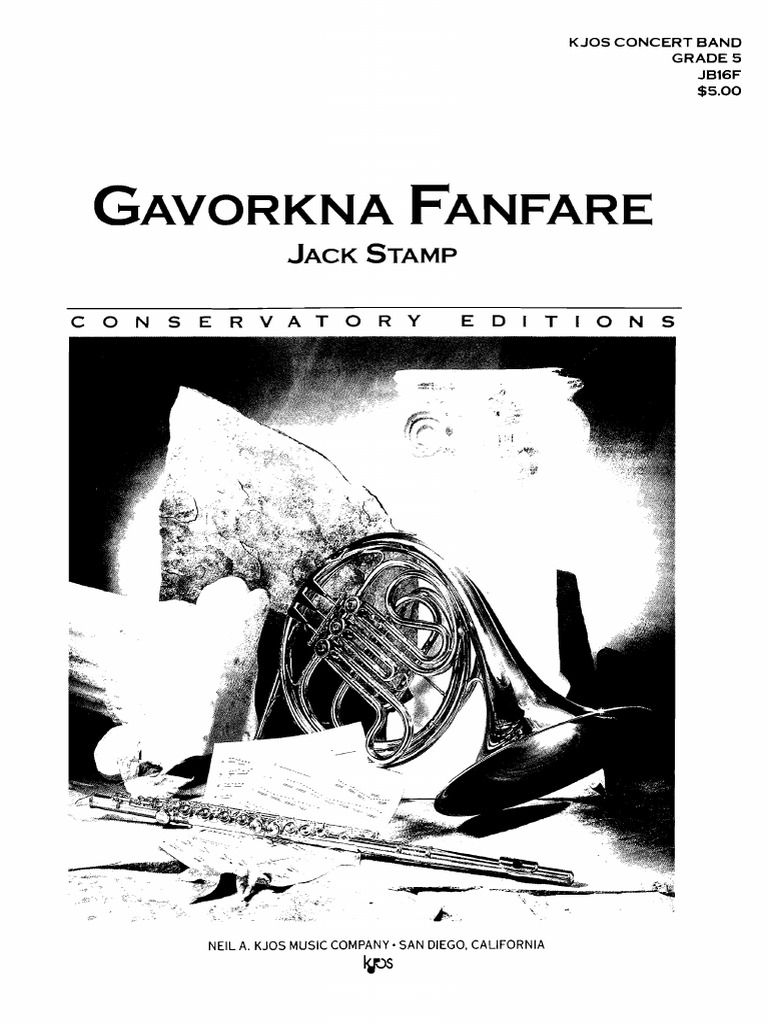 Gavorkna Fanfare for Wind Band | PDF | Tenor Saxophone | Woodwind ...