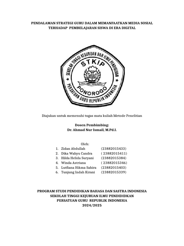 Proposal Metopen Kel 2 | PDF