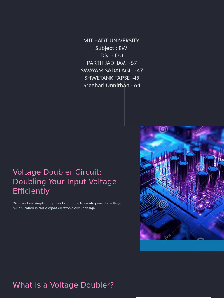 Voltage Doubler Circuit Doubling Your Input Voltage Efficiently | PDF ...