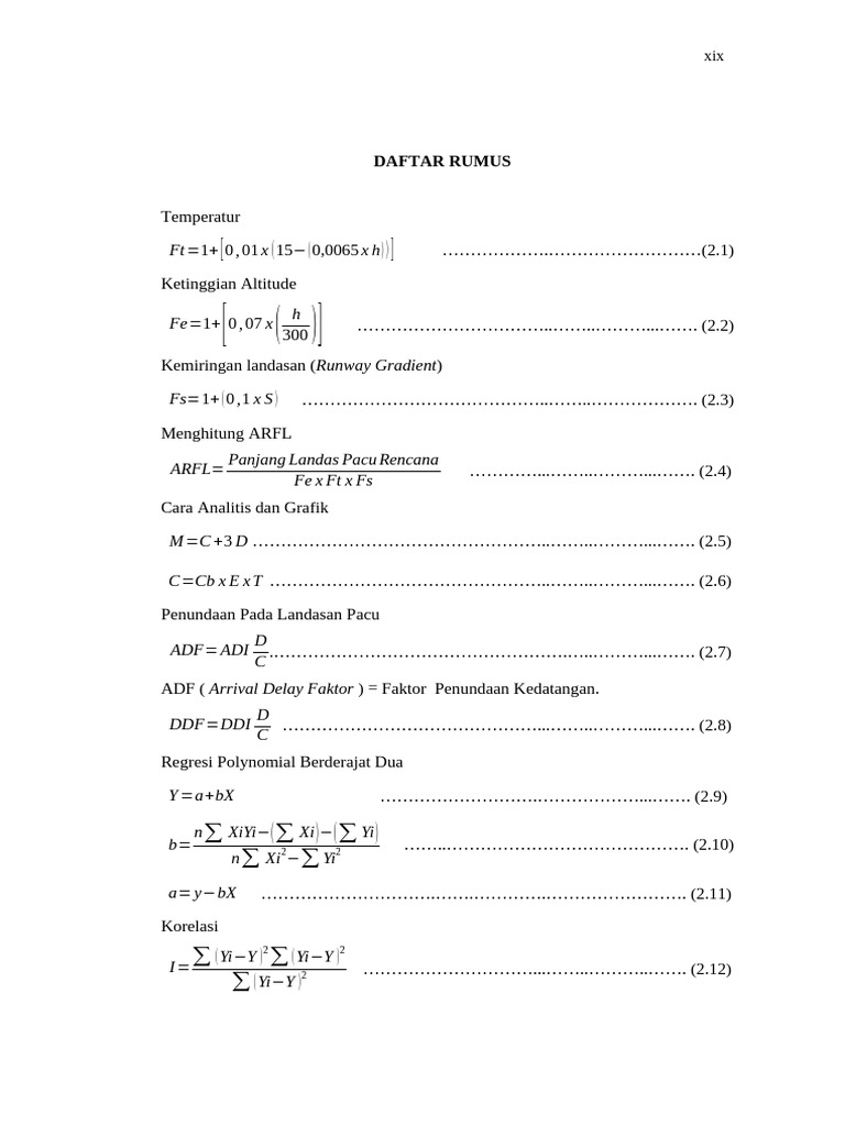 Daftar Rumus | PDF