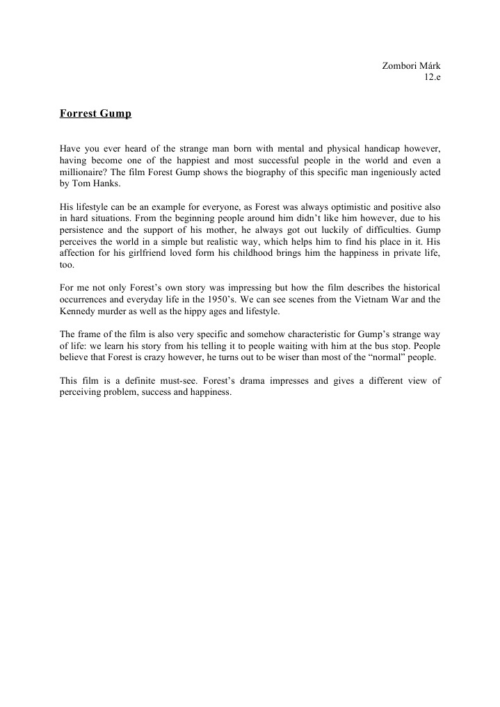 Forrest Gump | PDF | General Fiction