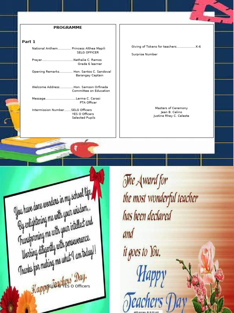 School Program Invitation and Agenda | PDF