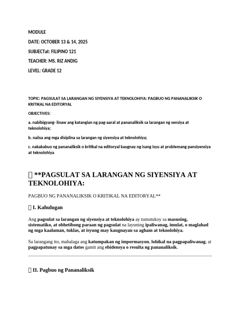 Module Grade 12 2025 | PDF