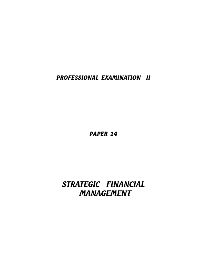 Strategic Financial Management Guide | PDF | Cost Of Capital ...