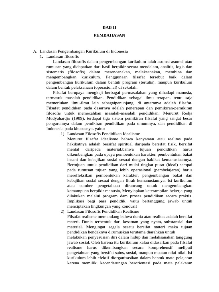 BAB II Kurikulum | PDF