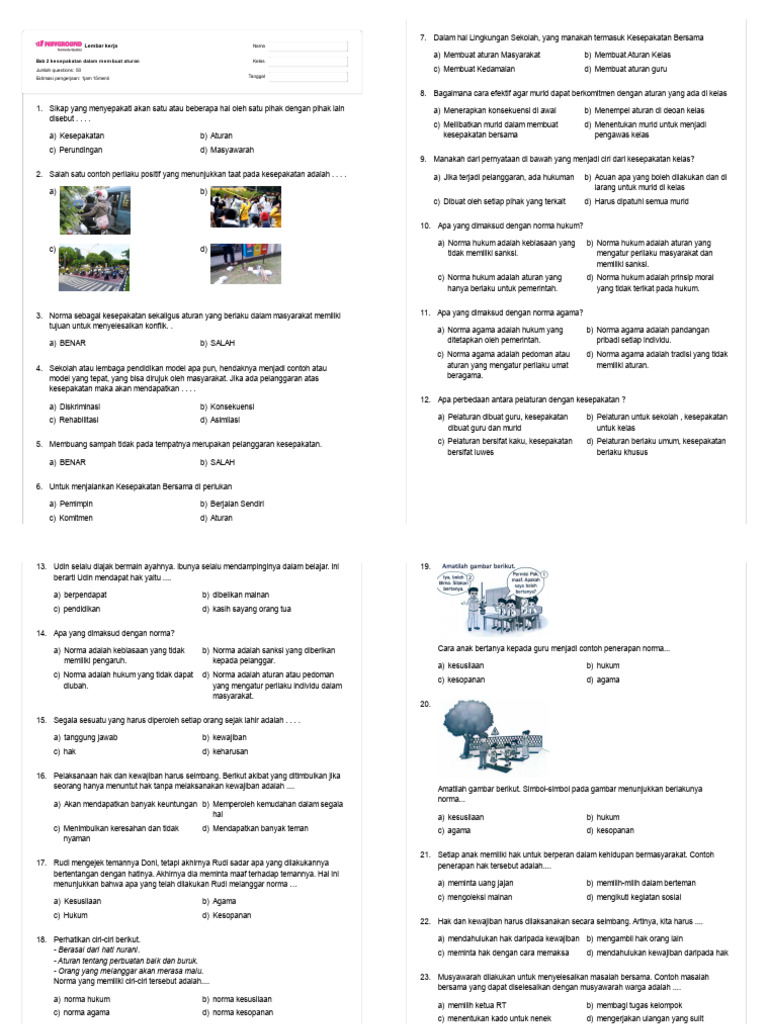 Bab 2 Kesepakatan Dalam Membuat Aturan _ Wayground | PDF