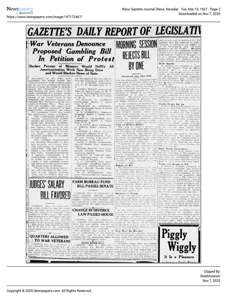 Reno Gazette Journal 1927-03-15 Page 2 | PDF