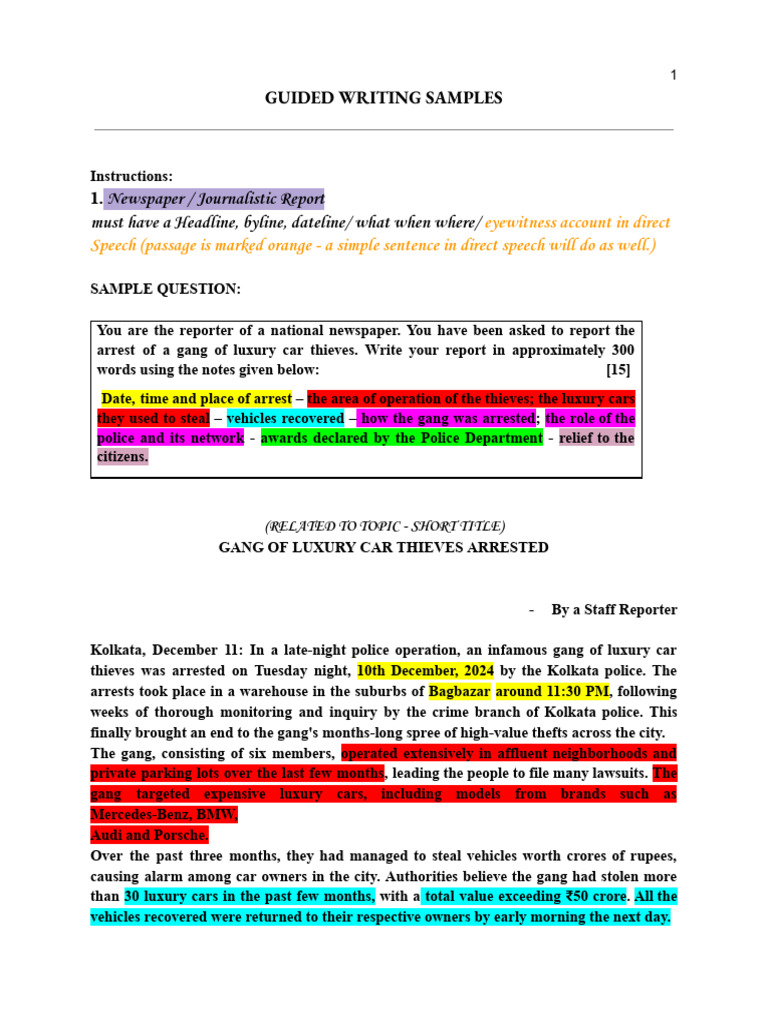Guided Writing Samples (Complete) | PDF | J. K. Rowling | Obesity